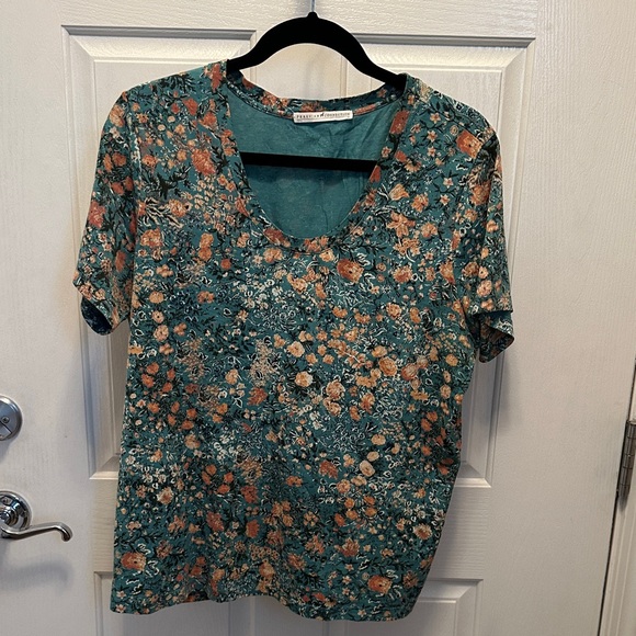 Peruvian Connection | Tops | Peruvian Connection Tealorange Floral ...